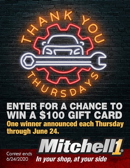 Mitchell 1’s “Thank You Thursdays” sweepstakes shows appreciation to ...