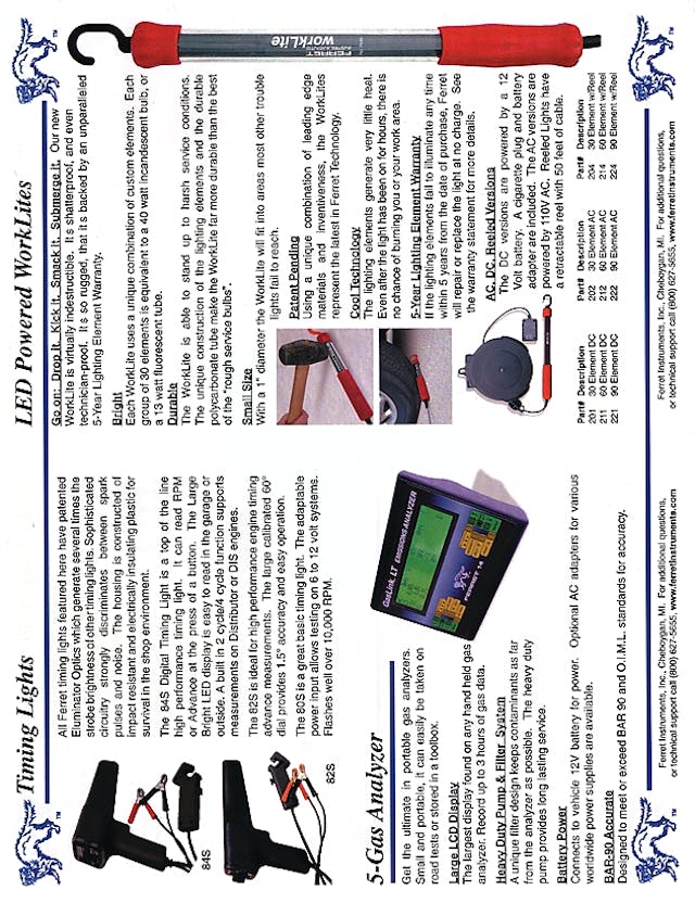 Ferret Instruments New Products Flyer | Vehicle Service Pros