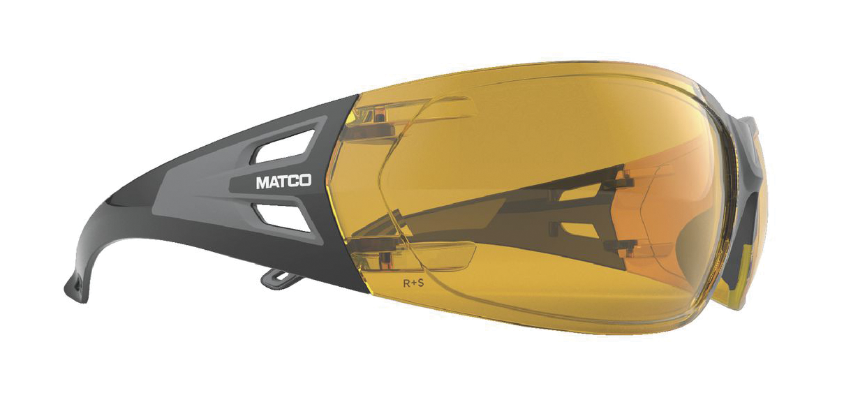 ForceFlex Amber Frameless Safety Glasses, No. FF3AMB | Vehicle Service Pros