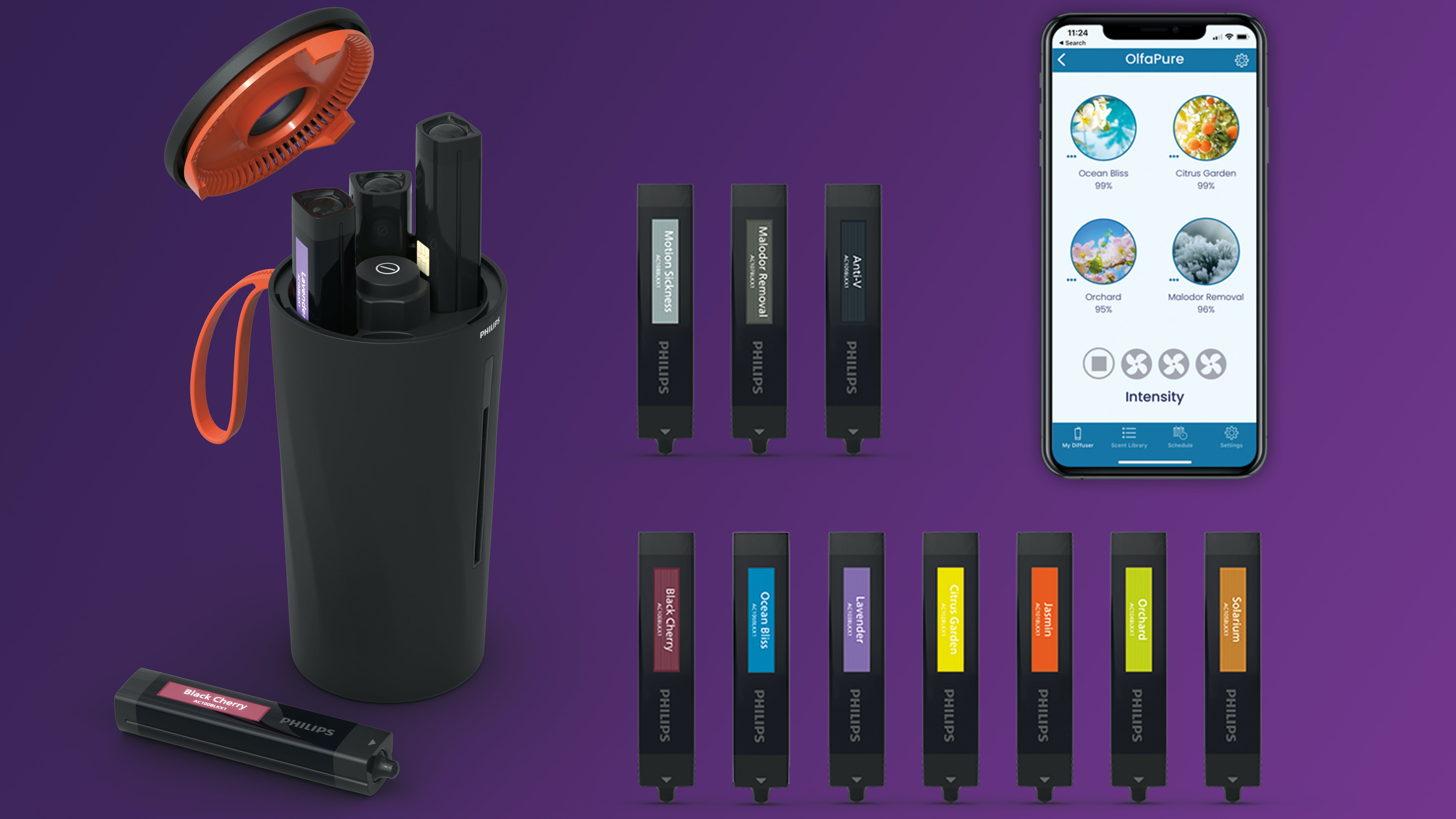 With Philips Smart Car Aroma Diffuser, drivers match scents to their ...