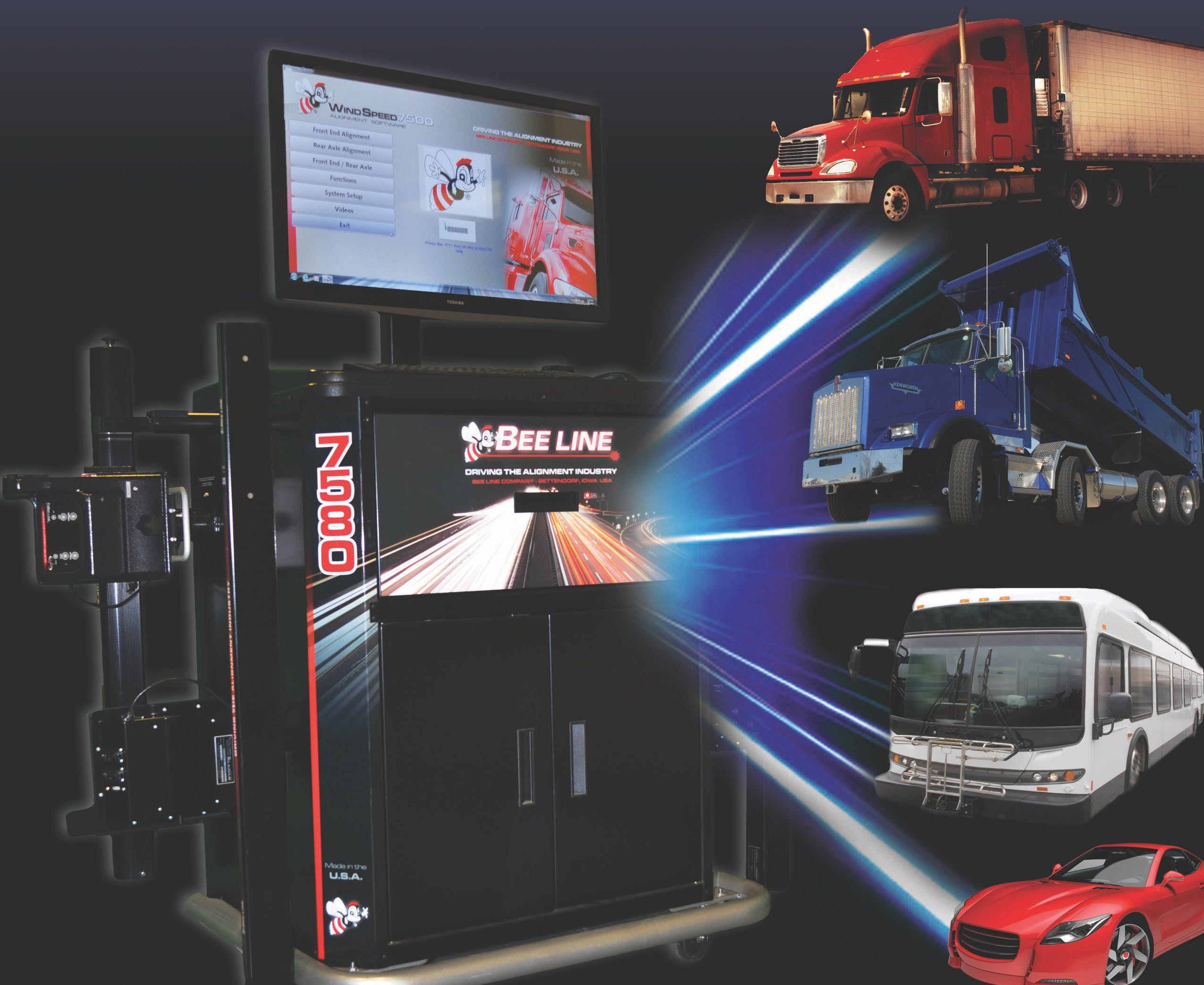 Versatile Bee Line Alignment System handles small cars, HD trucks ...